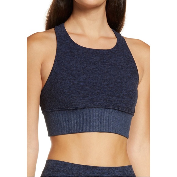 ALO Yoga | Tops | Alo Yoga Alosoft Serenity Bra In Navy Heather | Poshmark
